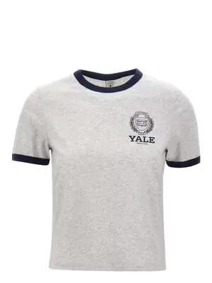 SPORTY & RICH Graphic Ribbed T-shirt - Grey