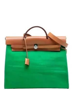 Hermès 2014 Toile Herbag Zip 31 Satchel - Brown
