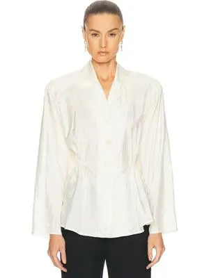 Chloé Light Weight Taffeta Top - Coconut Milk