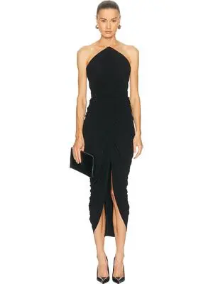 Alexander Wang Structured Bodice Midi Dress - Black