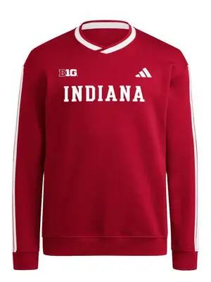 Adidas Indiana Hoosiers 3-stripes Fleece Crewneck - Victory Red / White