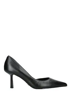 Steve Madden Vena 017 Leather Heeled Courts - Black
