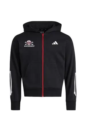 Adidas Nebraska Cornhuskers Full-zip Hooded Sweatshirt - Black / White