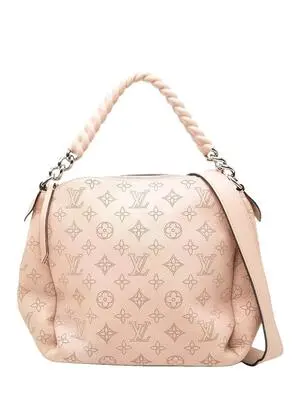 LOUIS VUITTON 2016 Monogram Mahina Babylone Chain BB Satchel Pink