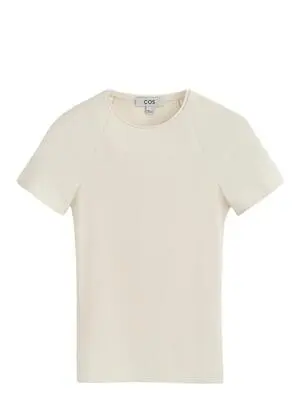 Cos Interlock Jersey T-shirt - Beige