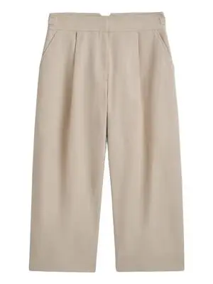 Cos Cropped Balloon Pants - Light Beige