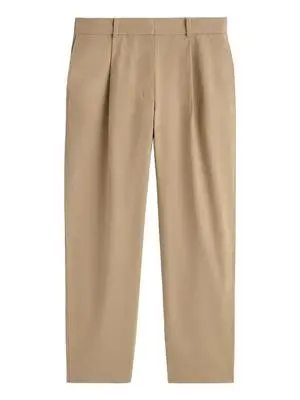 Cos Cotton-twill Tapered Pants - Beige