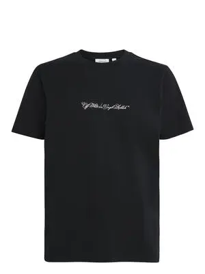 Off-White Cotton Logo T-shirt - Black