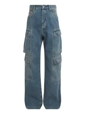 Rick Owens Double Cargo Jeans - Blue