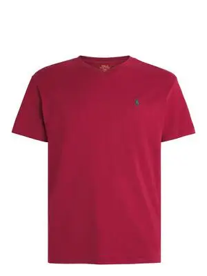 Polo Ralph Lauren Cotton Logo V-neck T-shirt - Red