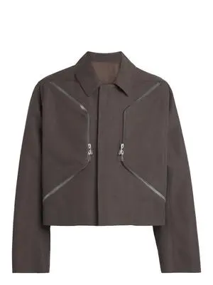 Rick Owens Cotton-blend Heizer Mac Jacket - Brown