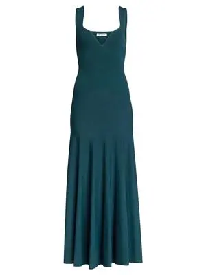 Alaïa Fit-and-flare Maxi Dress - Green
