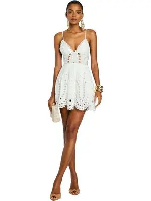 Charo Ruiz Ibiza Nix Short Dress - White Sealace