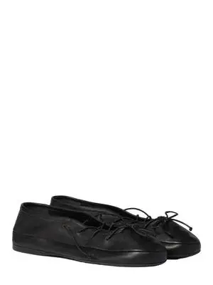 Miu Miu Nappa Leather Ballerinas - Black