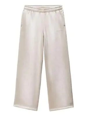 Alexander Wang Mid-rise Sweatpant With Allover Hotfix Washed - Ivory