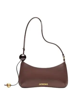 Jacquemus Jacquemus The Bisou Perle Medium Shoulder Bag Brown