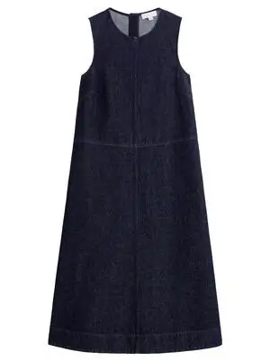 Cos A-line Denim Midi Dress - Indigo