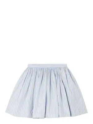 Rabanne Embellished Pleated Striped Mini Skirt - Blue