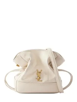 Saint Laurent Jamie Quilted Leather Bucket Bag - Cream