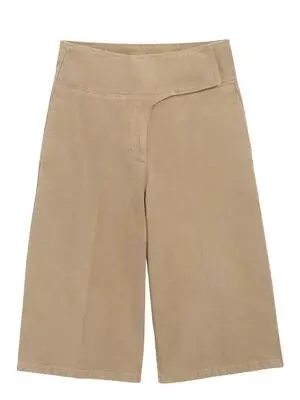 AMI Paris Cotton Belted Bermuda Shorts - Neutrals