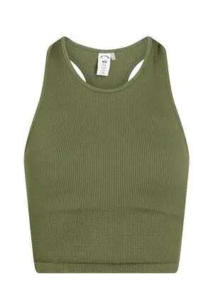 The Upside Bianca Ribbed Jersey Sports Bra - Leaf Green