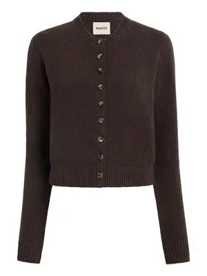 Khaite Everheart Cashmere Cardigan - Coffee