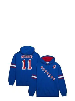 Mitchell & Ness Mark Messier New York Rangers Name & Number Premium Pullover Hoodie - Blue