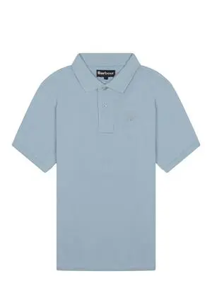 Barbour Polo With Logo - Baby Blue