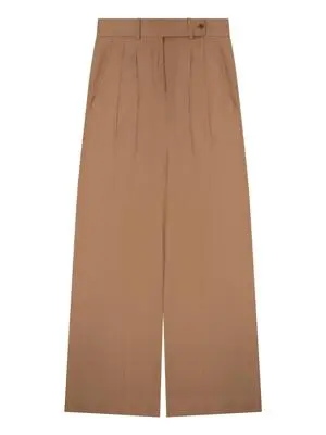 Alberta Ferretti Wide-leg Tailored Trousers - Beige