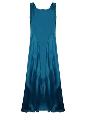 Alberta Ferretti Long Silk-blend Dress - Blue