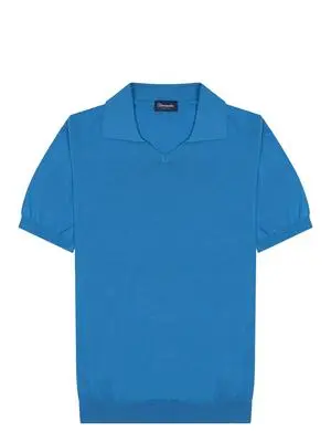 DRUMOHR Cotton Polo - Azure