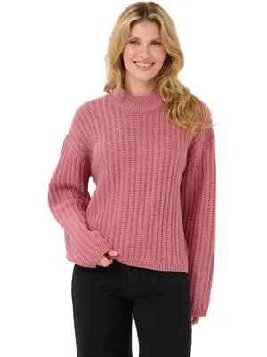 KAFFE Kabess Crew Neck Long Sleeve Pullover - Mesa Rose