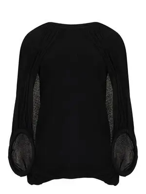 LEEM Double-hoop Knit Top - Black
