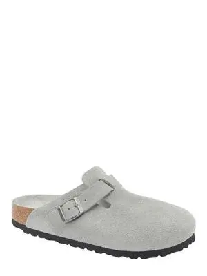 BIRKENSTOCK Boston Soft Footbed Clog - Pure Sage Suede