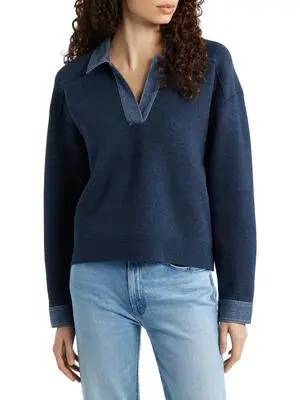 Rag & Bone Marie Polo Sweater - Denim