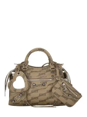 Balenciaga Coated Neo Cagole Shoulder Bag - Brown