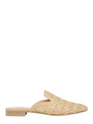 DOLCEVITA Kirt Raffia Mules - Lt Natural Cross Hatch Raffia