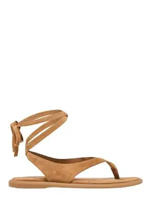 DOLCEVITA Jayden Wrap-up Thong Sandals - Teak Suede