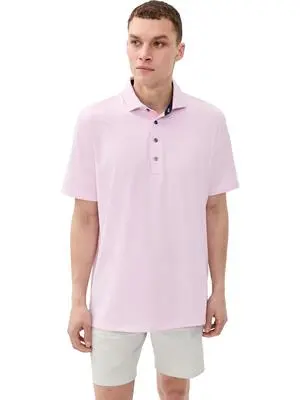 Greyson Saranac Striped Polo - Sunrise/arctic