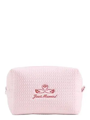 ABBODE Just Married Waffle Pouch - Peony