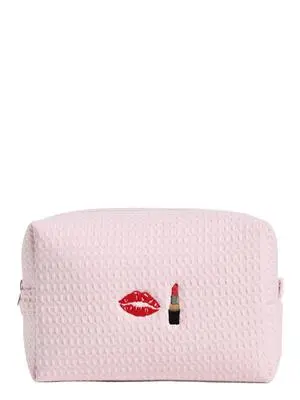 ABBODE Kiss Kiss Waffle Pouch - Peony