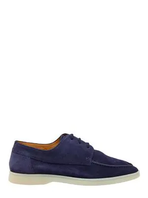 AURELIEN Suede Boat Loafers - Navy