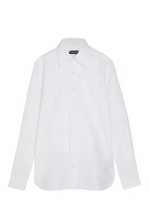 TOM FORD Piqué Cotton-poplin Shirt - White
