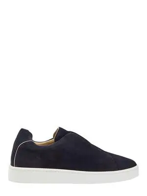 AURELIEN Softey Suede Sneakers - Navy