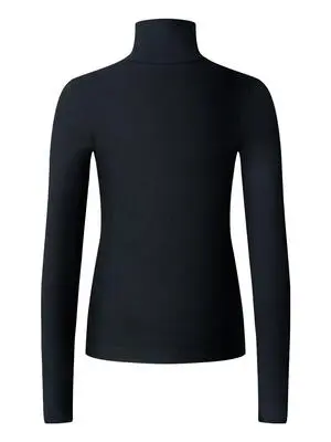 Perfect Moment Logo-embroidered High-neck Thermal Top - Black