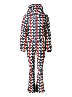 Perfect Moment Polar Houndstooth Flared-leg Ski Suit - Multicoloured 1