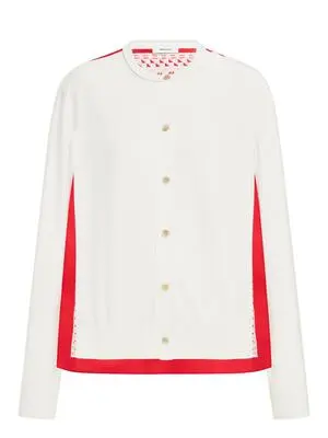FERRAGAMO Crew-neck Cardigan - White