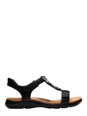 Clarks Kitly Gem Sandal - Black Leather