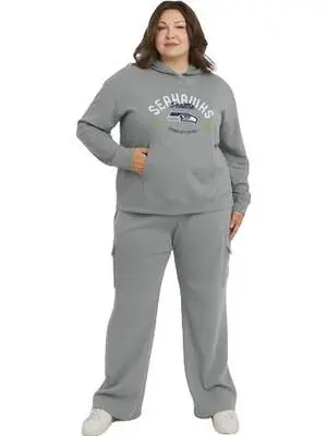 WEAR BY ERIN ANDREWS Seattle Seahawks Waffle-knit Lounge Set - Gray