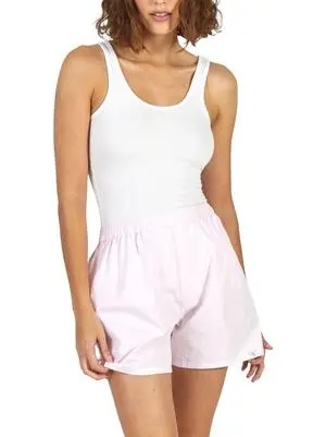 Sleepy Jones Alex Tank Top White Ribbed Jersey
